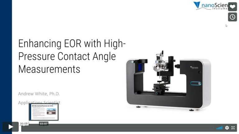 Enhancing EOR with High-Pressure Contact Angle Measurements | Nanoscience Instruments