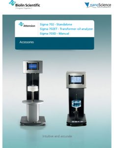 Attension Sigma Accessories | Nanoscience Instruments