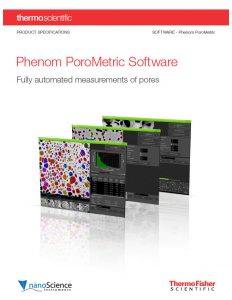 Phenom PoroMetric Software | Nanoscience Instruments