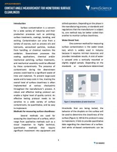 Contact Angle Measurement for Monitoring Surface Cleanliness | Nanoscience Instruments