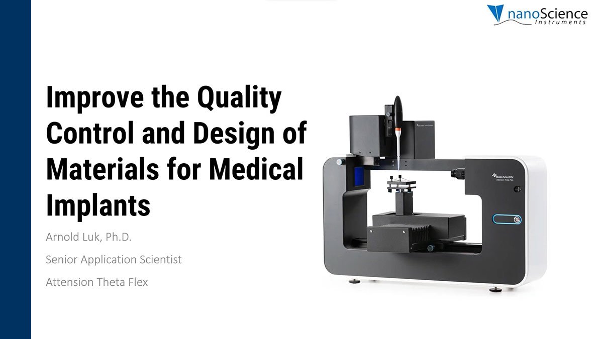 Topography and Contact Angle Characterization with Attension Theta Flex | Nanoscience Instruments