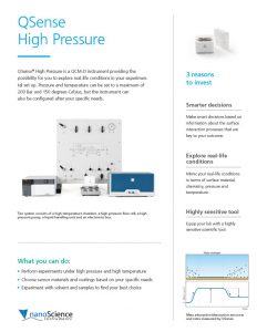 QSense High Pressure Product Brochure | Nanoscience Instruments