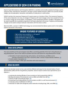 QCM-D Applications in Pharma | Nanoscience Instruments