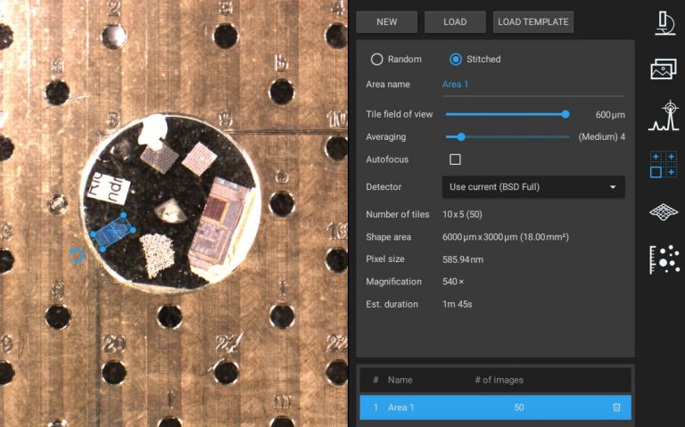 Large Area Mapping Workflows In Scanning Electron Microscopy Sem Nanoscience Instruments